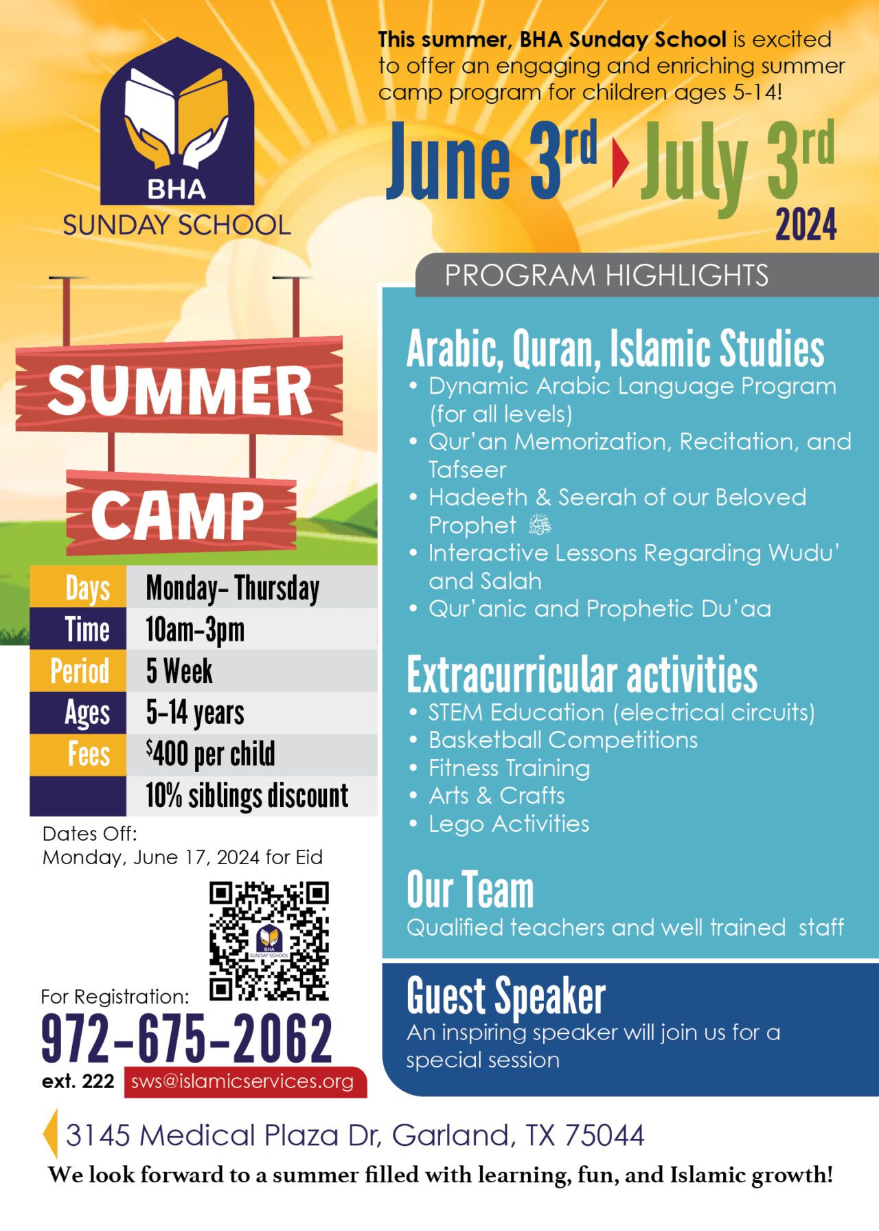 Summer Program | BHA Sunday School